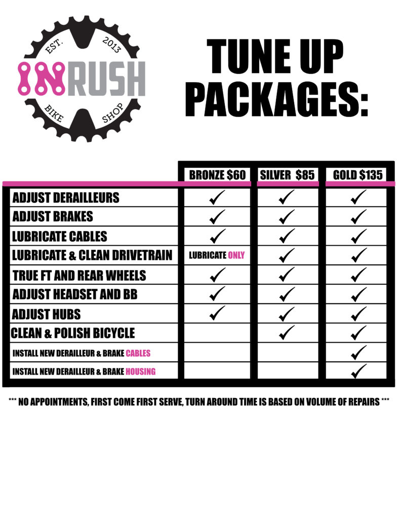 Service Prices – INRUSH bicycles